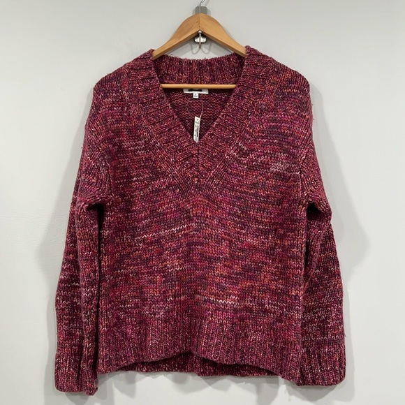 Madewell | Sweaters | Madewell Dark Pink Spray Dye Serena Turtle Vneck ...